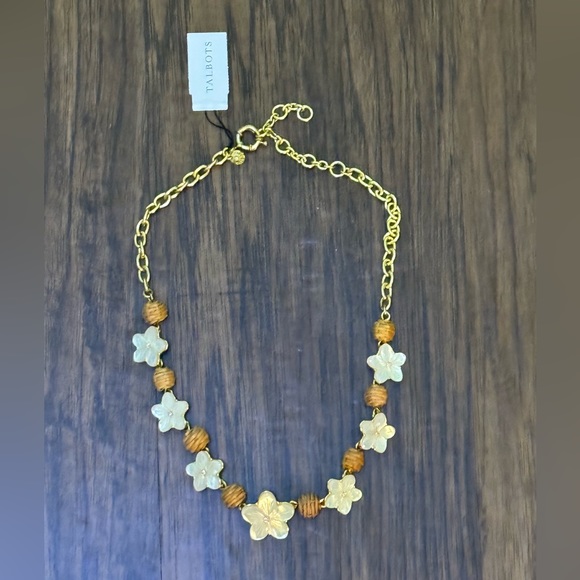 Talbots | Jewelry | Talbots Carved Floral Necklace | Poshmark